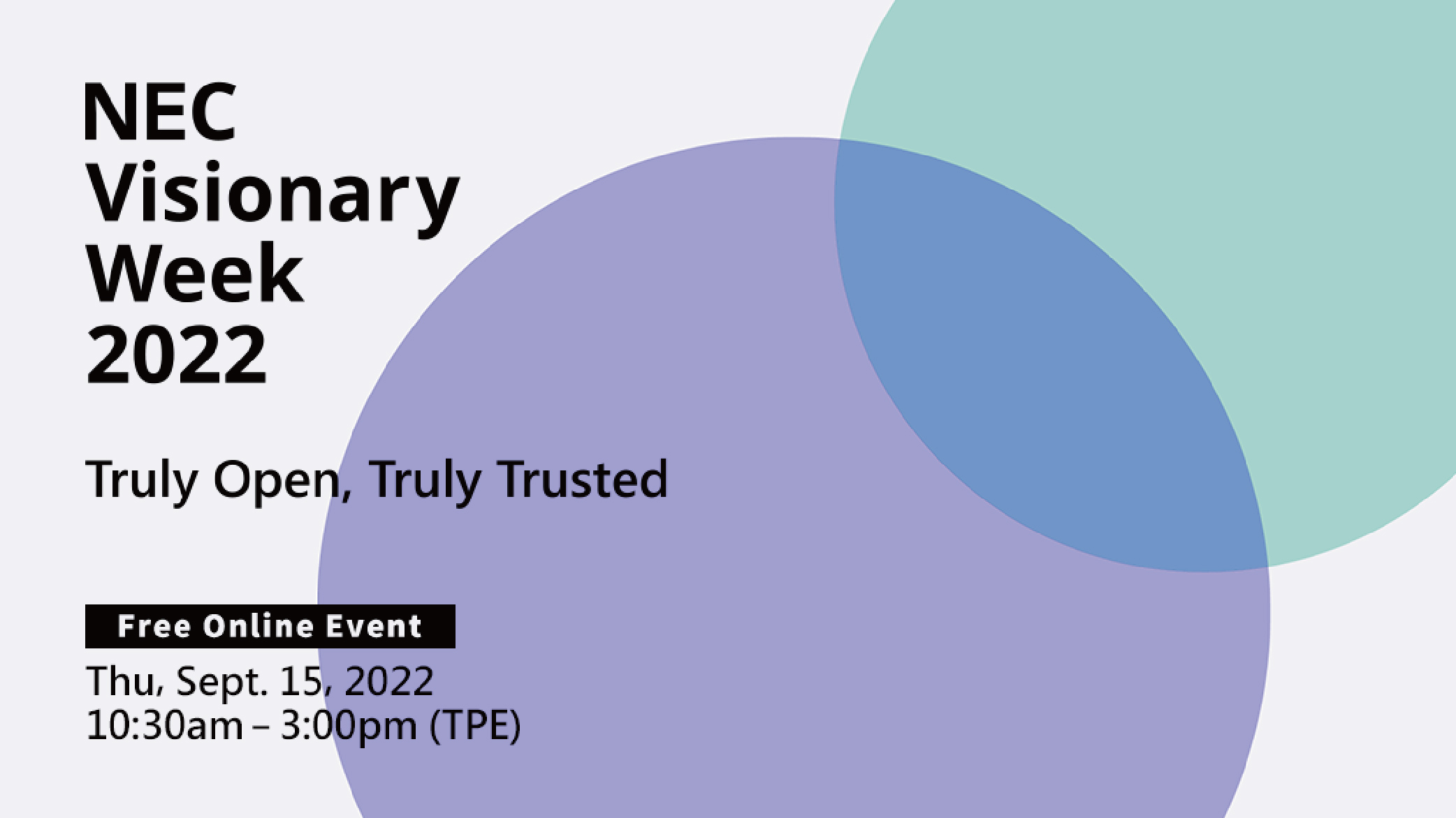 NEC Visionary Week 2022 帶您預見未來的社會與商業樣貌