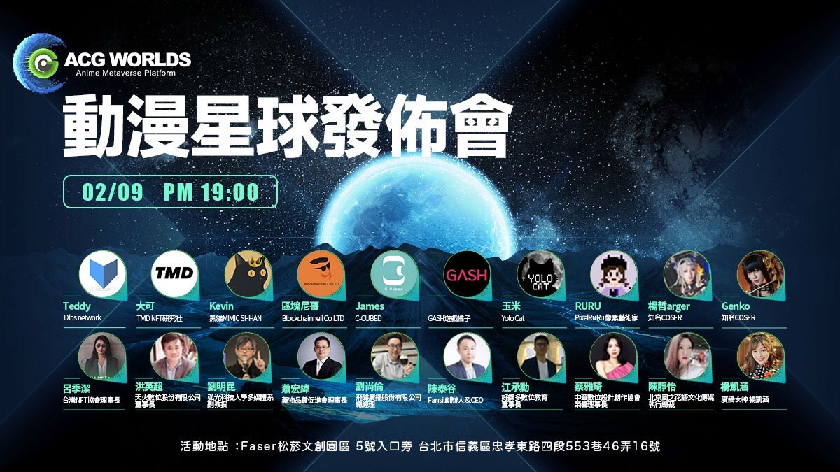 全球第一個動漫IP主題元宇宙 ACG Worlds正式啟動