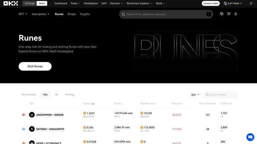 OKX Web3 錢包 Runes 市場正式開放！手把手教你如何買賣、鑄造符文