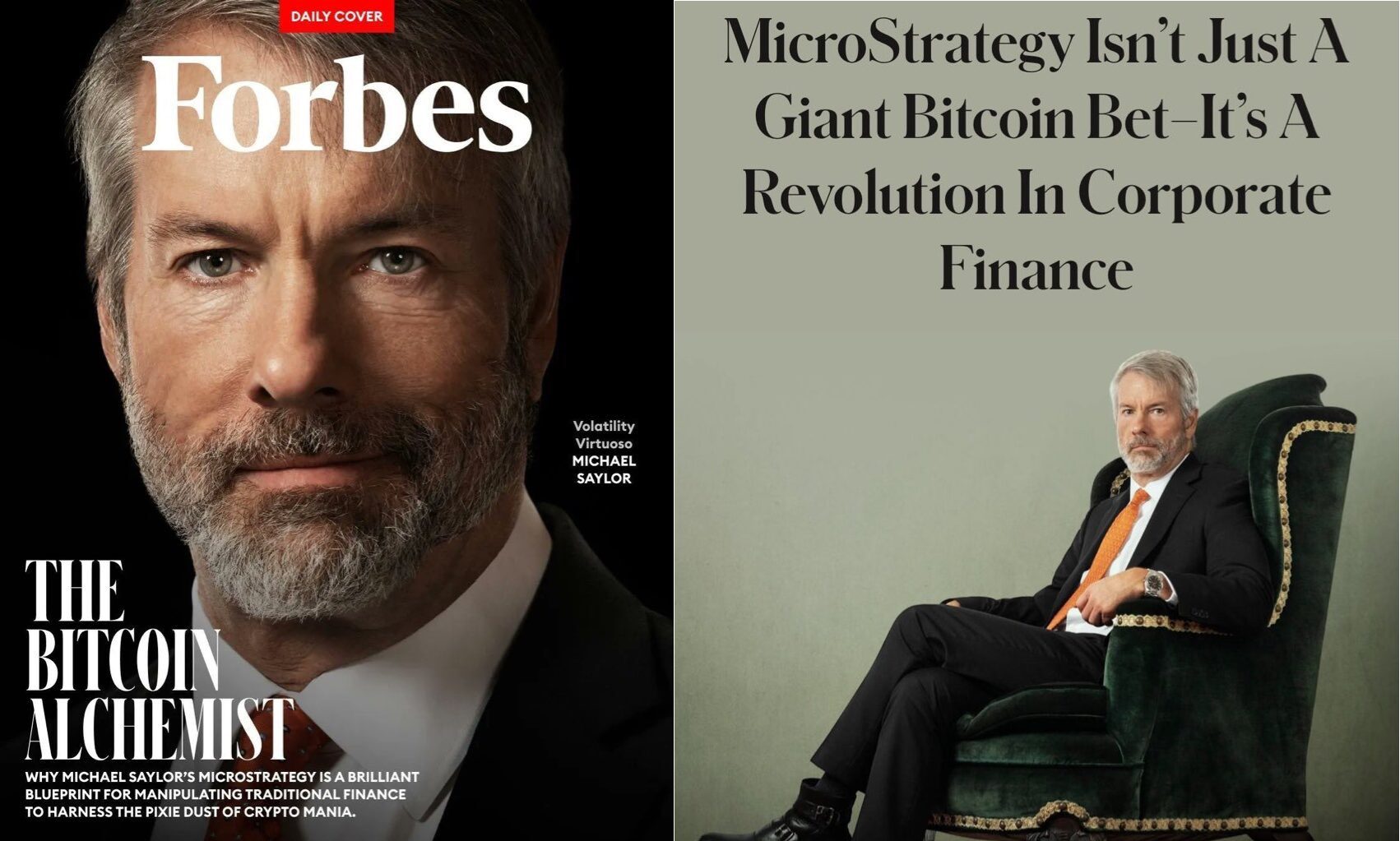 Michael Saylor 登《福布斯》封面，被譽為「比特幣煉金術士」