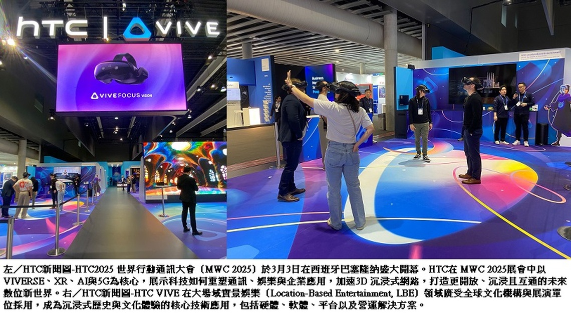 HTC 於 MWC 2025展示新一代VIVERSE：引領 AI + XR + 3D 沉浸式網路新時代