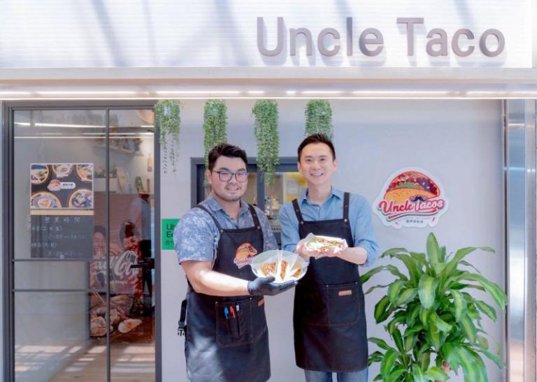 鄭朝方在竹北老市場孵育青創力拼轉型 首家美食攤鋪「Uncle Tacos」進駐太子樓廊道聚落大受歡迎
